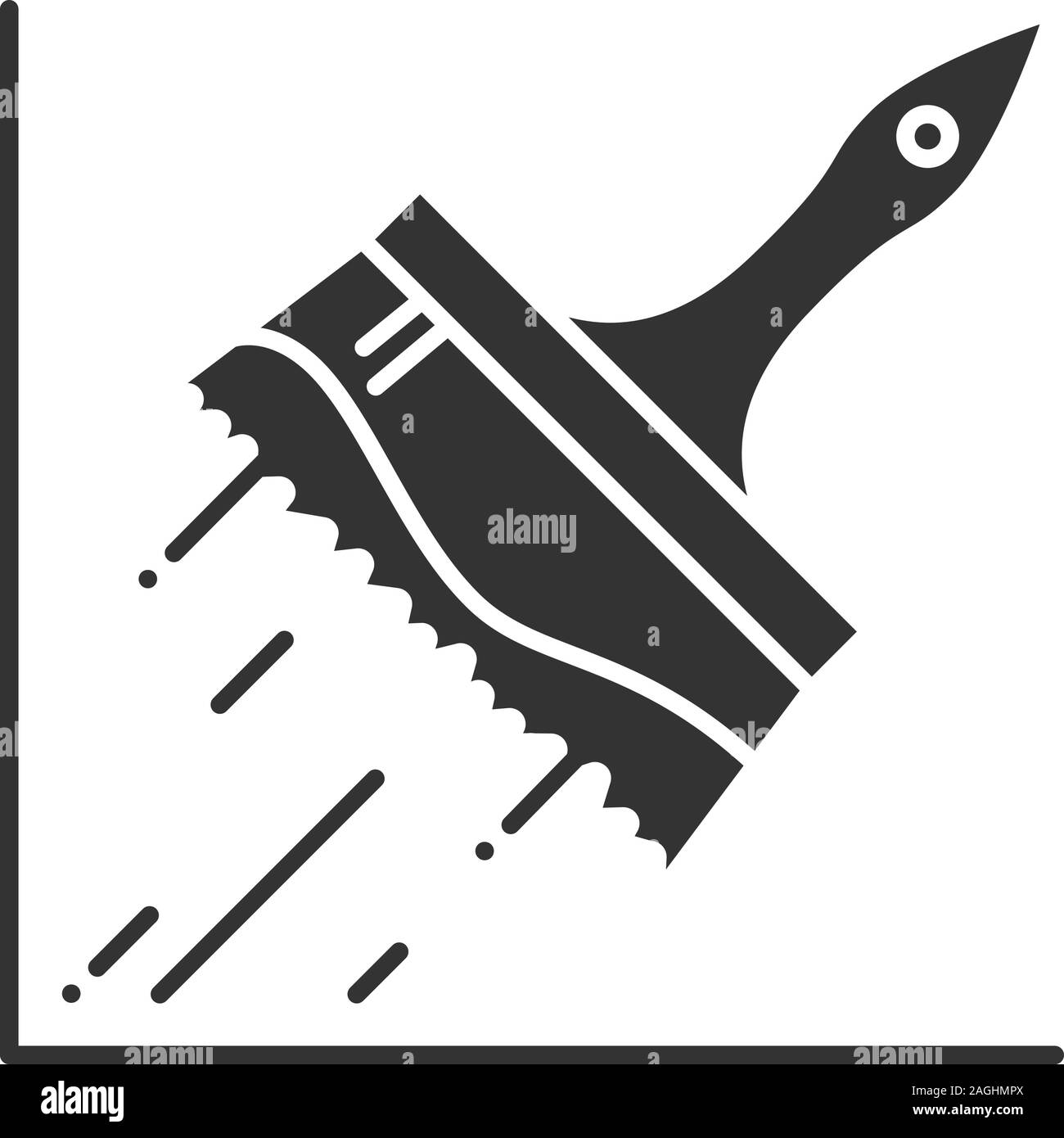 Grande pennello icona glyph. Simbolo di Silhouette. La pittura, la ...
