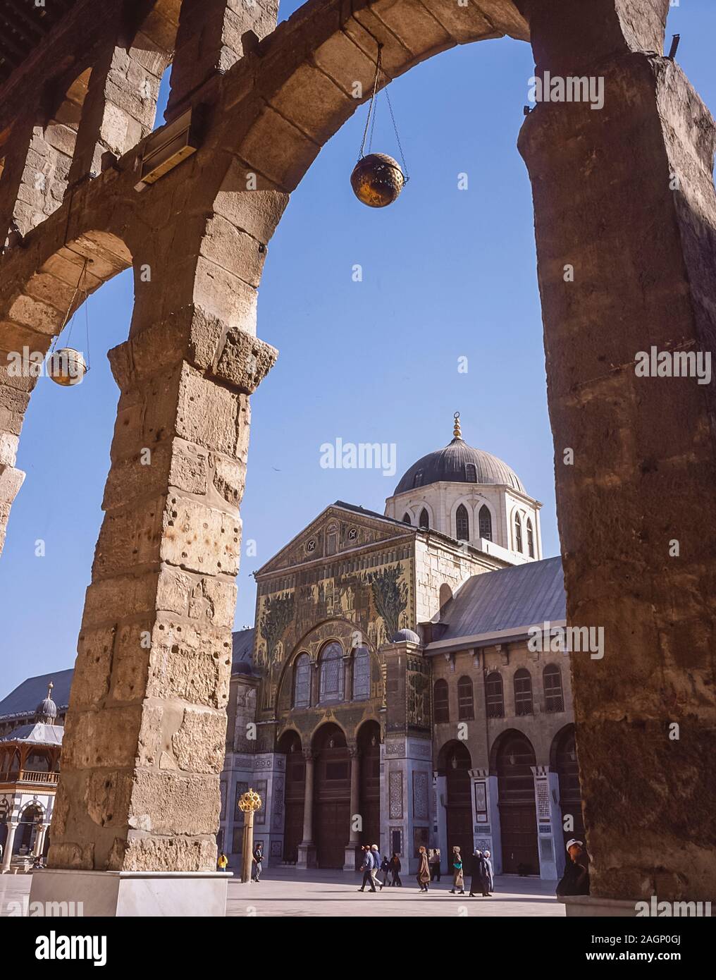 Siria. L'ingresso principale alla superlativa Moschea di Omayyad uno ...