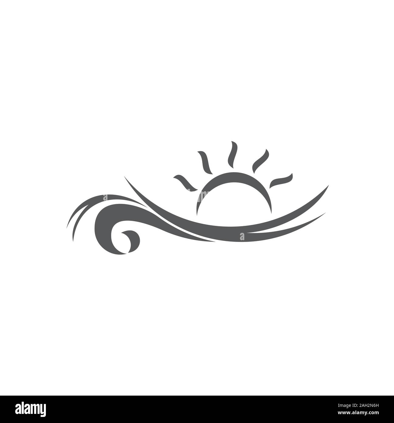 Logo onde mare stilizzata Immagini Vettoriali Stock - Alamy