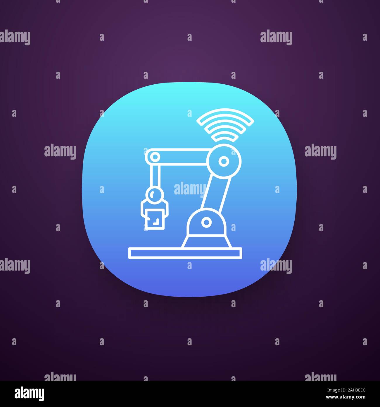 IoT robot icona app. UI/UX interfaccia utente. Internet delle cose ...