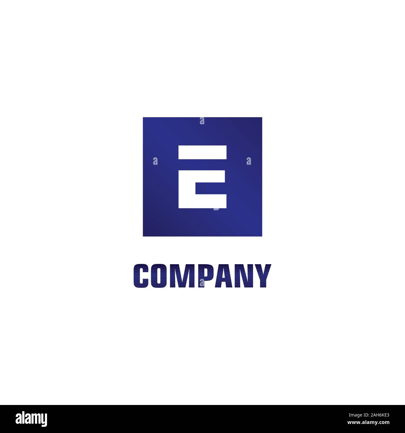 Lettera alfabetica e Logo Design Template, nero, Box, rettangolo ...