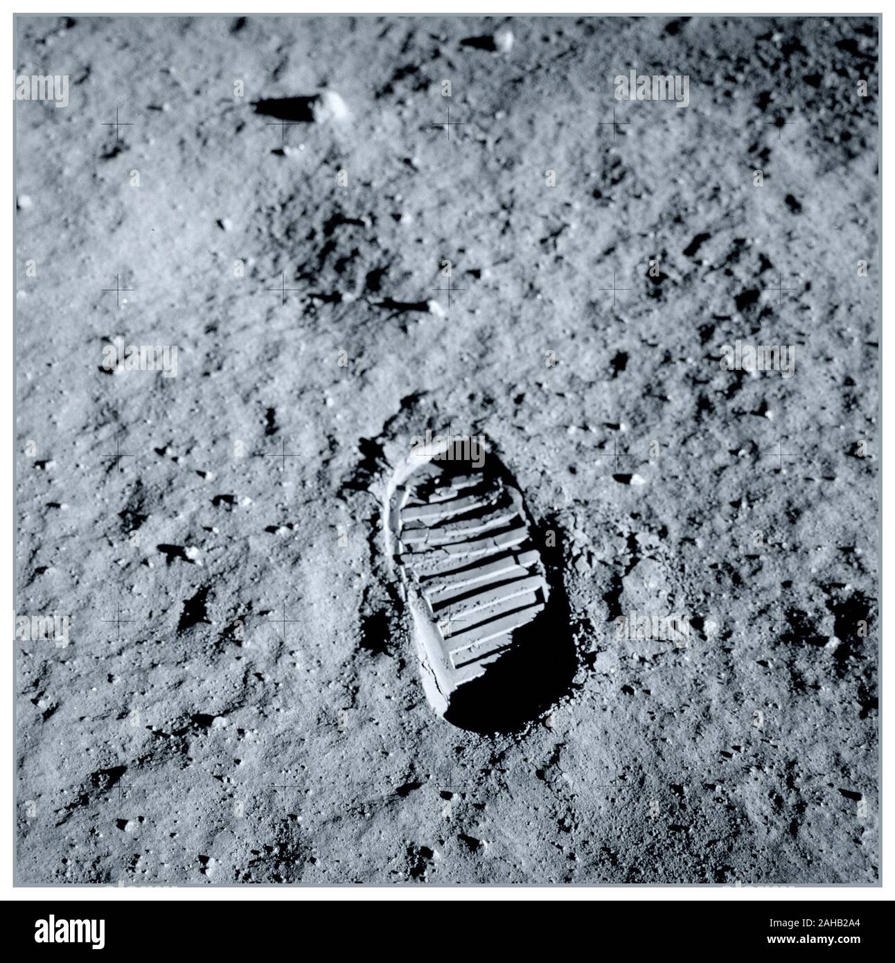 FOOTPRINT DI LUNA 1969 Apollo 11 Modulo Lunare Pilot Buzz Aldrin's ...