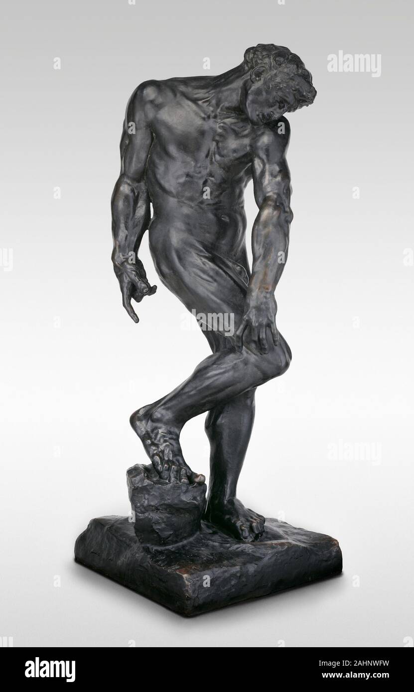 Auguste Rodin. Adam. 1876-1886. La Francia. Bronzo con il marrone scuro ...