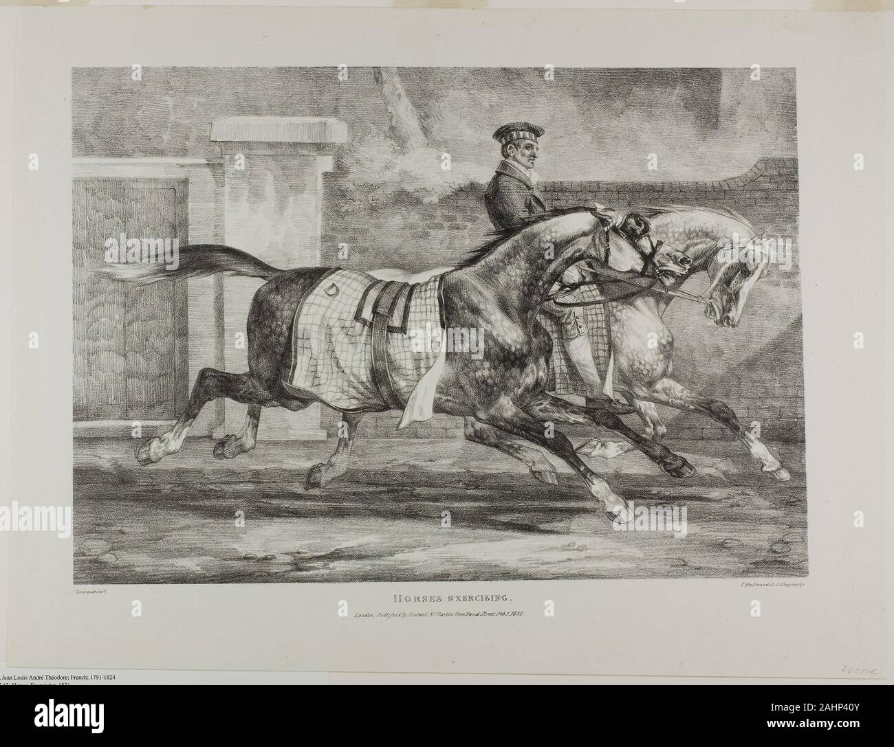 Jean Louis André Théodore Géricault. I cavalli che esercitano la ...