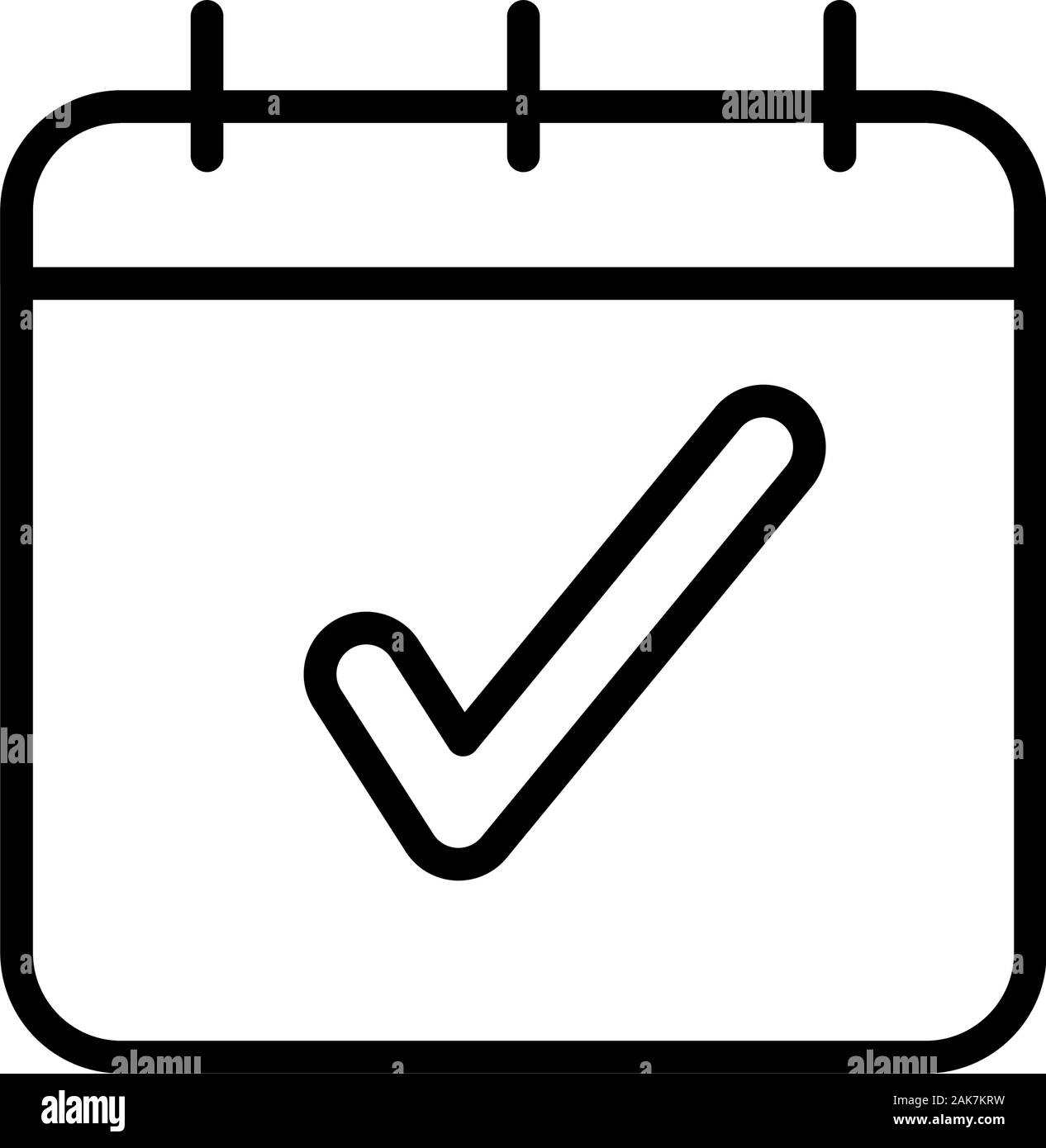Segno di spunta del calendario Foto e Immagini Stock in Bianco e Nero ...