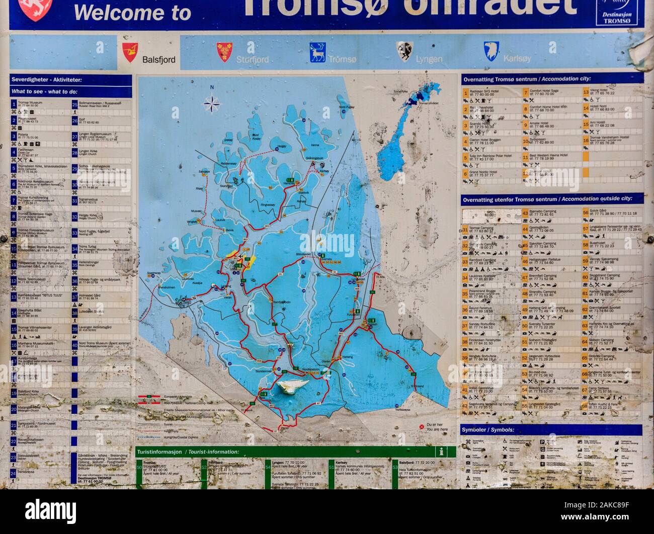 Strada E8 Informazioni stradali mappe nel Comune di Tromsø in Troms ...