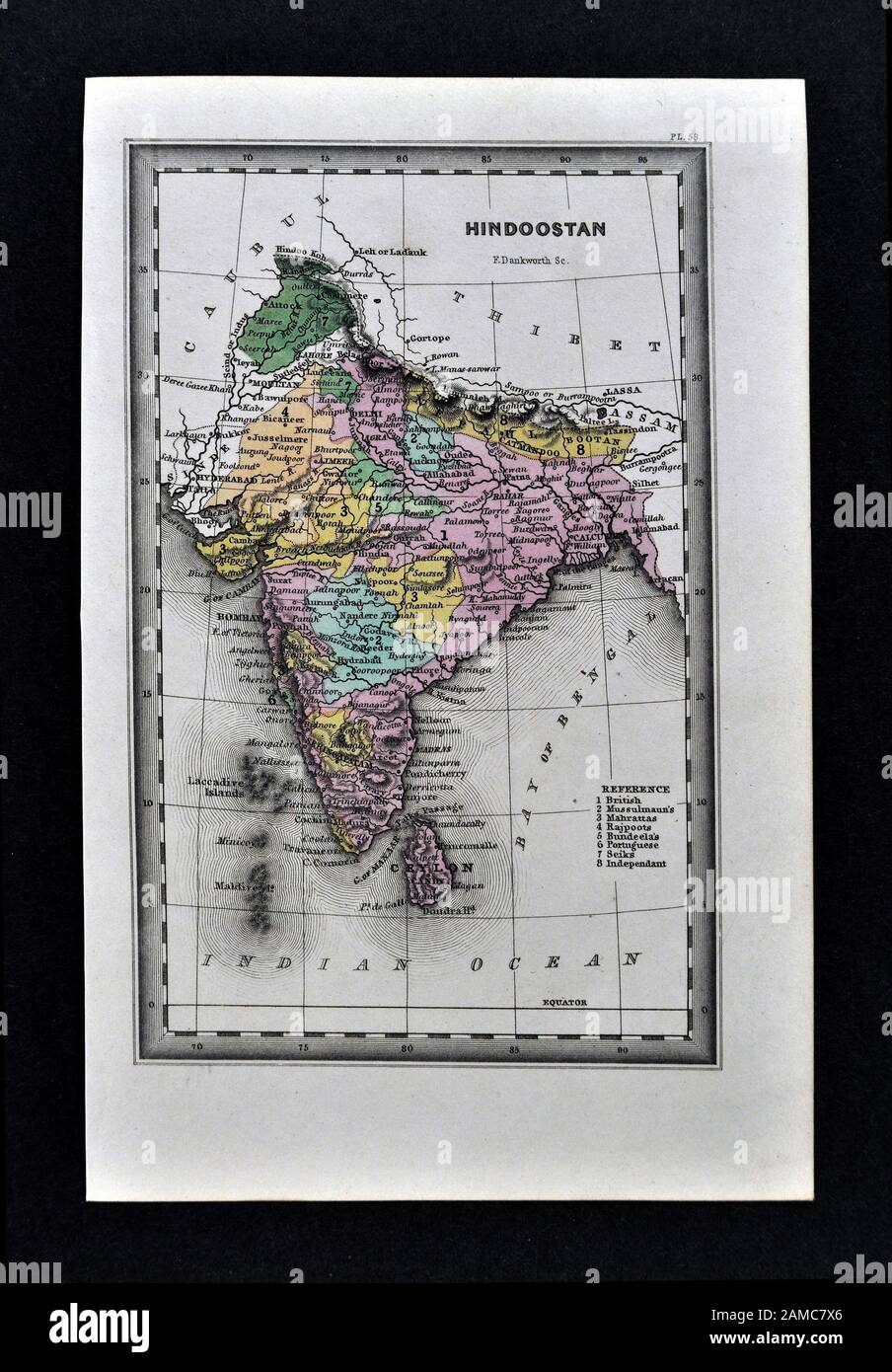 Mappa antica di calcutta immagini e fotografie stock ad alta ...