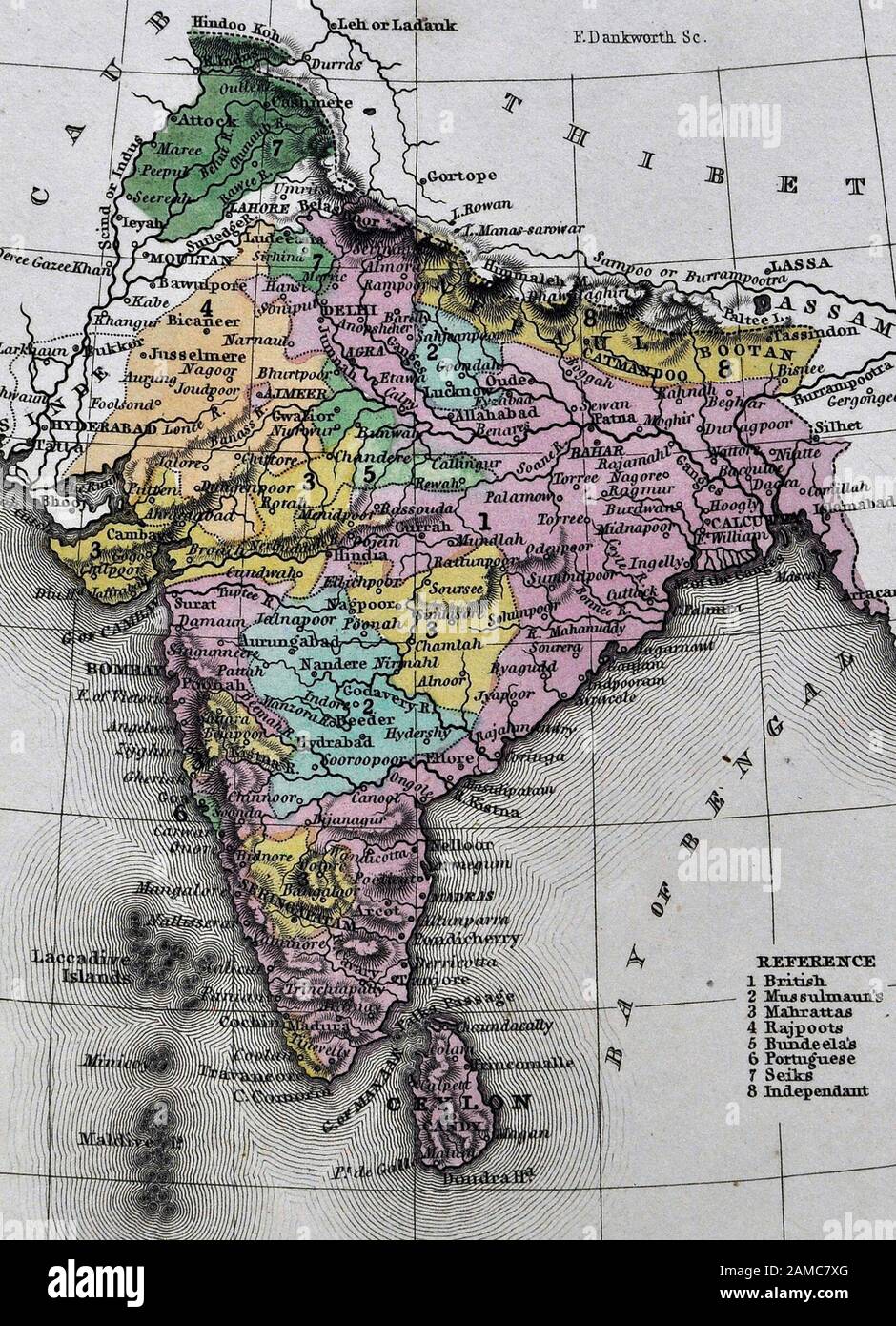 Mappa antica di calcutta immagini e fotografie stock ad alta ...