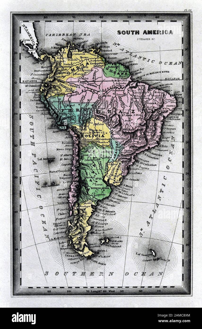Mappa Politica Sudamerica Immagini e Fotos Stock - Alamy