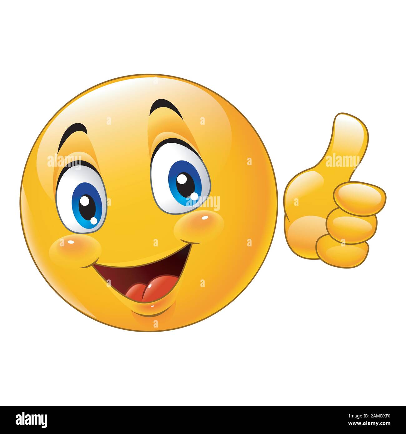 Cartoon emoji emoticon character giving immagini e fotografie stock ad ...