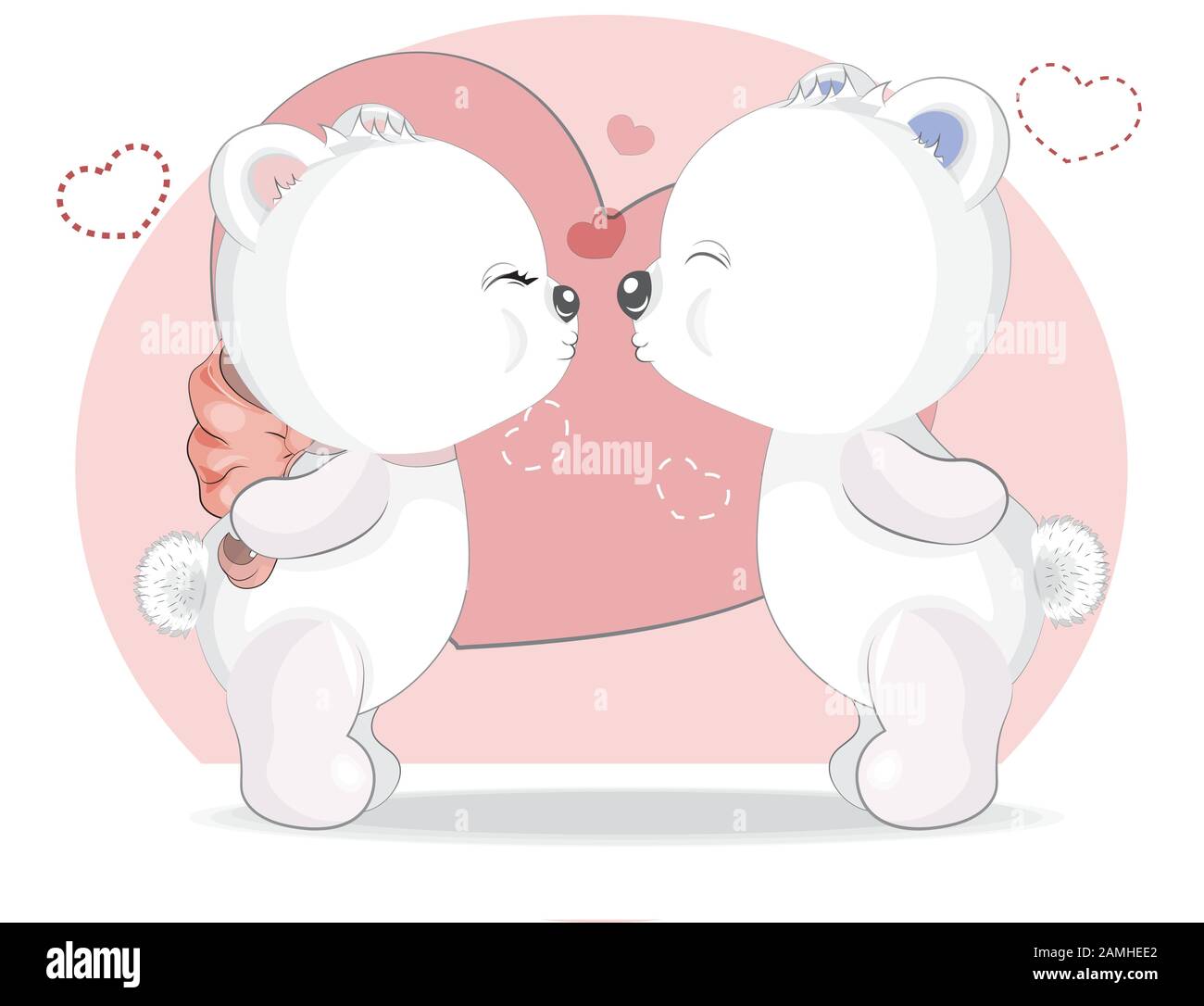 Coppia di cuori cartoon girl boy Immagini Vettoriali Stock - Alamy