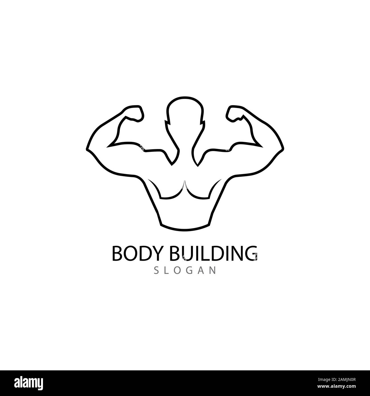 Gym vector logo bodybuilder bodybuilding immagini e fotografie stock ad ...