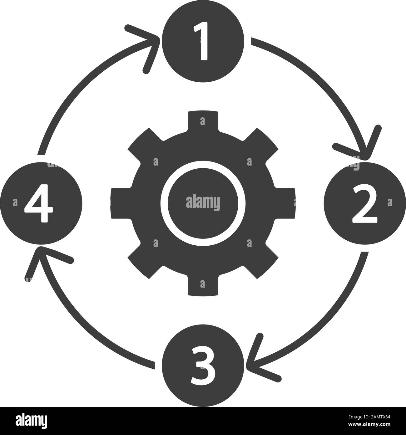 Icona glifo diagramma di processo. PFD. Foglio Di Lavoro. Mappa di ...