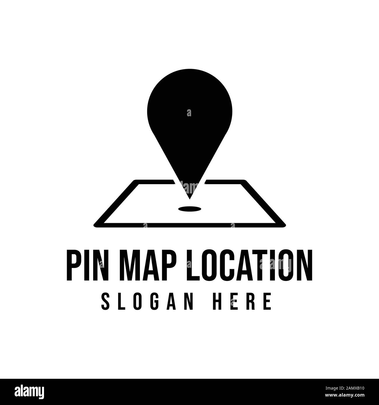 Posizione dei pin. Mappa dei pin. Idee del logo dei punti mappa. Design ...