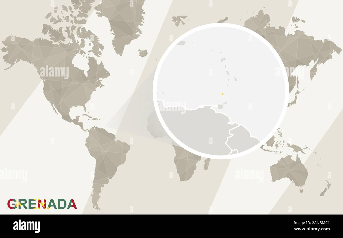 Sfondo mappa di grenada Immagini Vettoriali Stock - Alamy