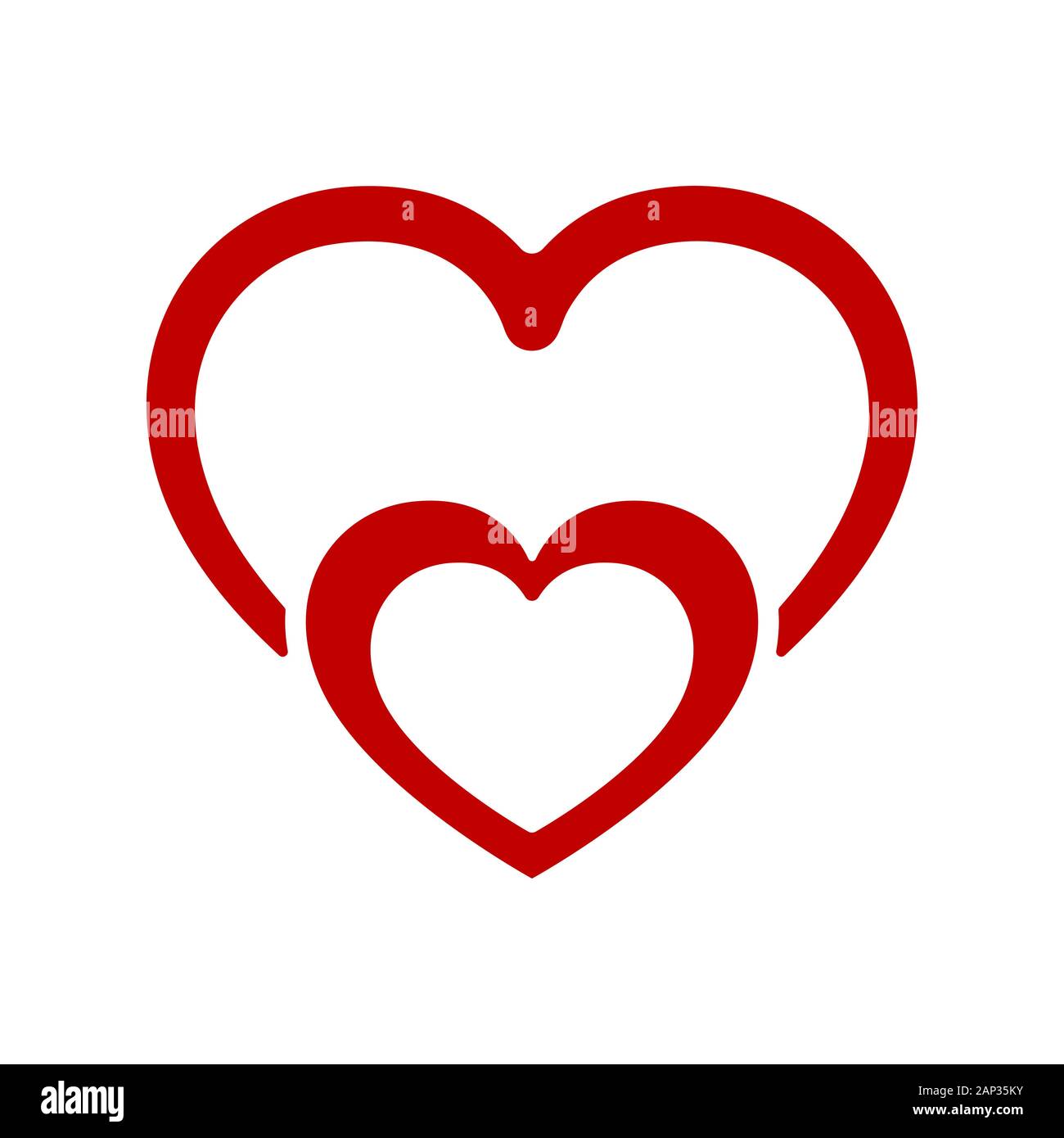 Simbolo della forma del cuore Immagini Vettoriali Stock - Alamy