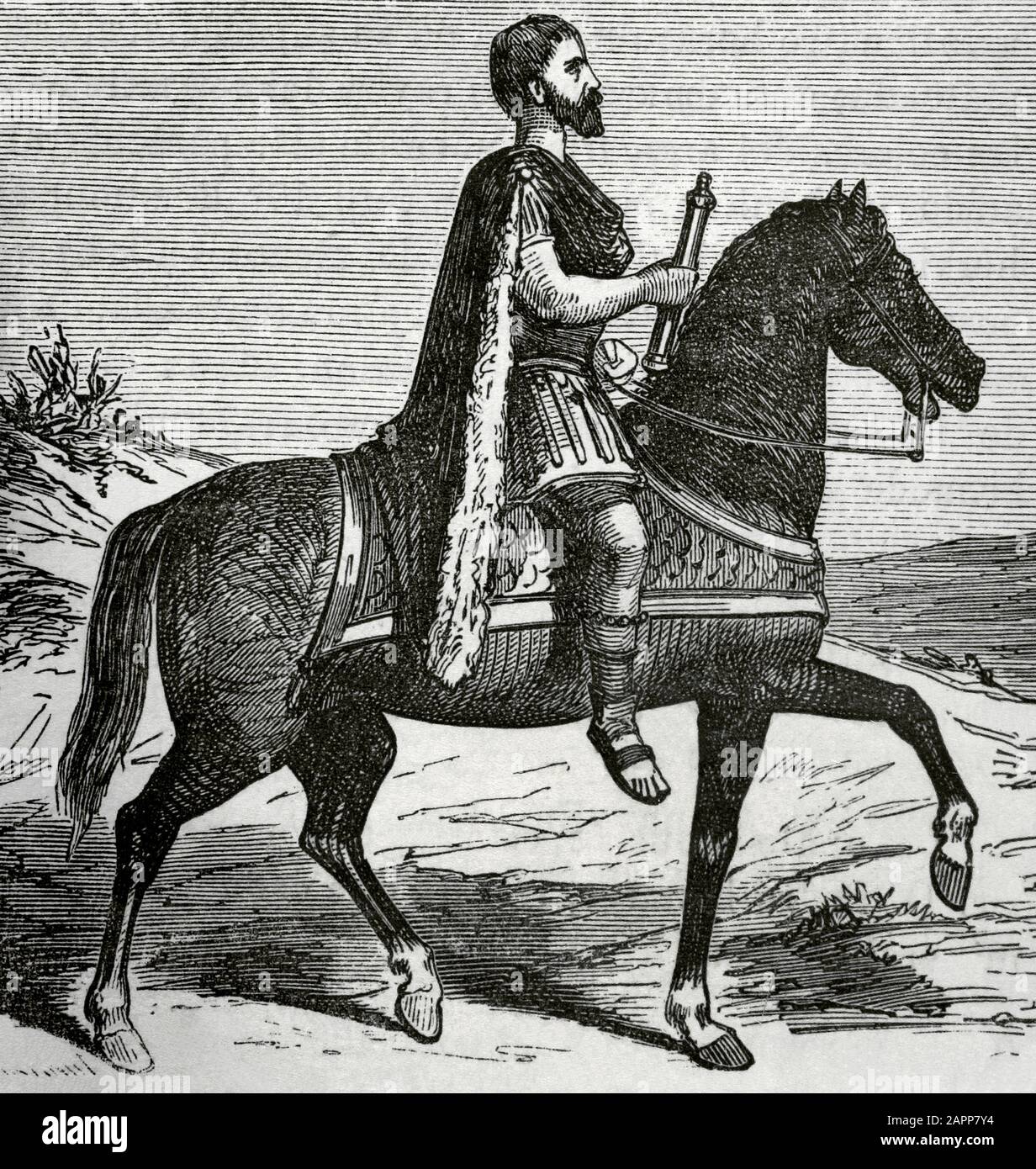 Penisola Iberica. Regno Visigoto. OpteMate (nobile) Goth. Incisione ...