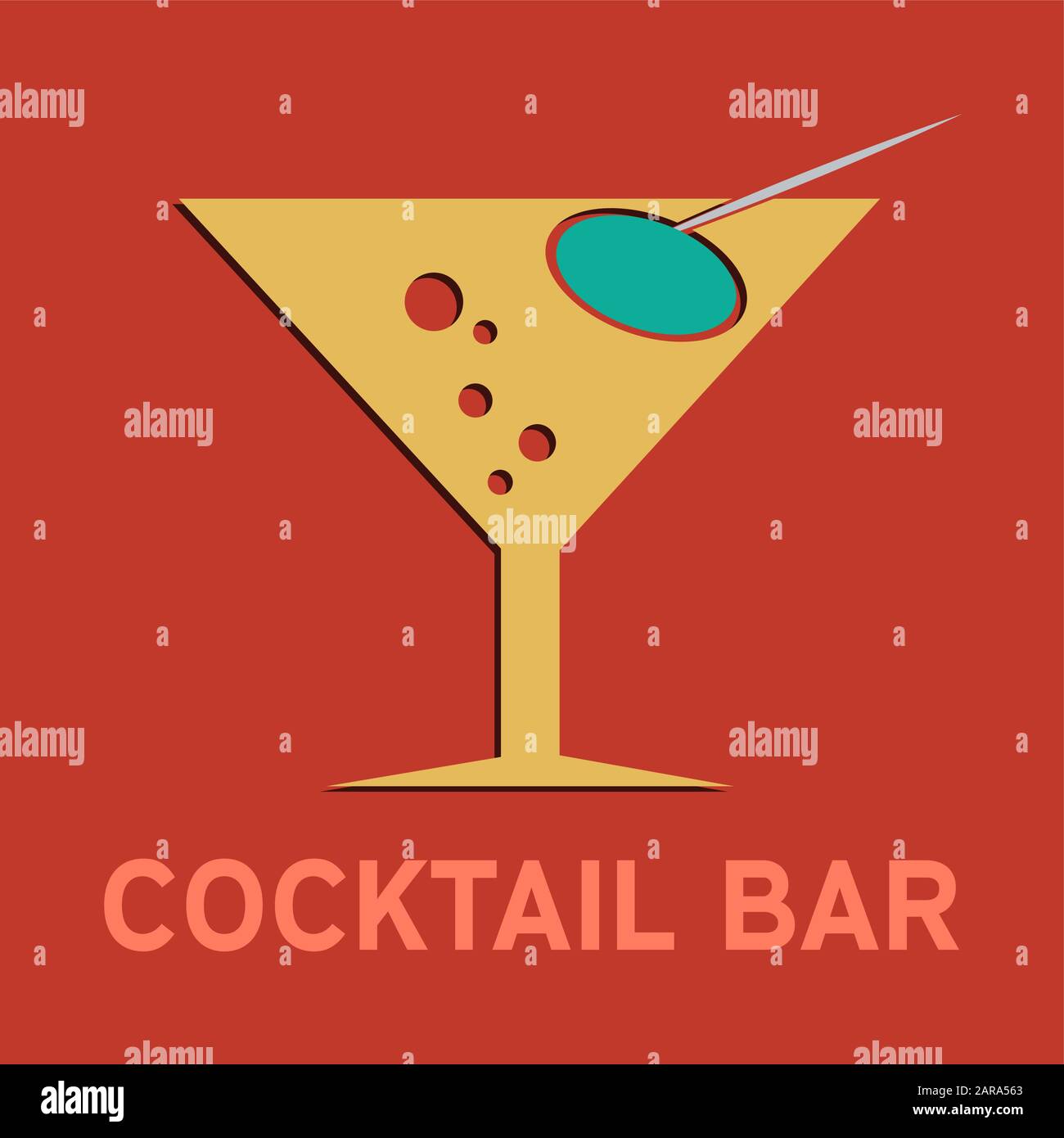 Stylized cocktail Immagini Vettoriali Stock - Alamy