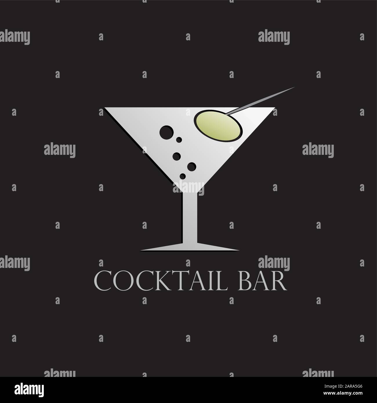 Stylized cocktail Immagini Vettoriali Stock - Alamy