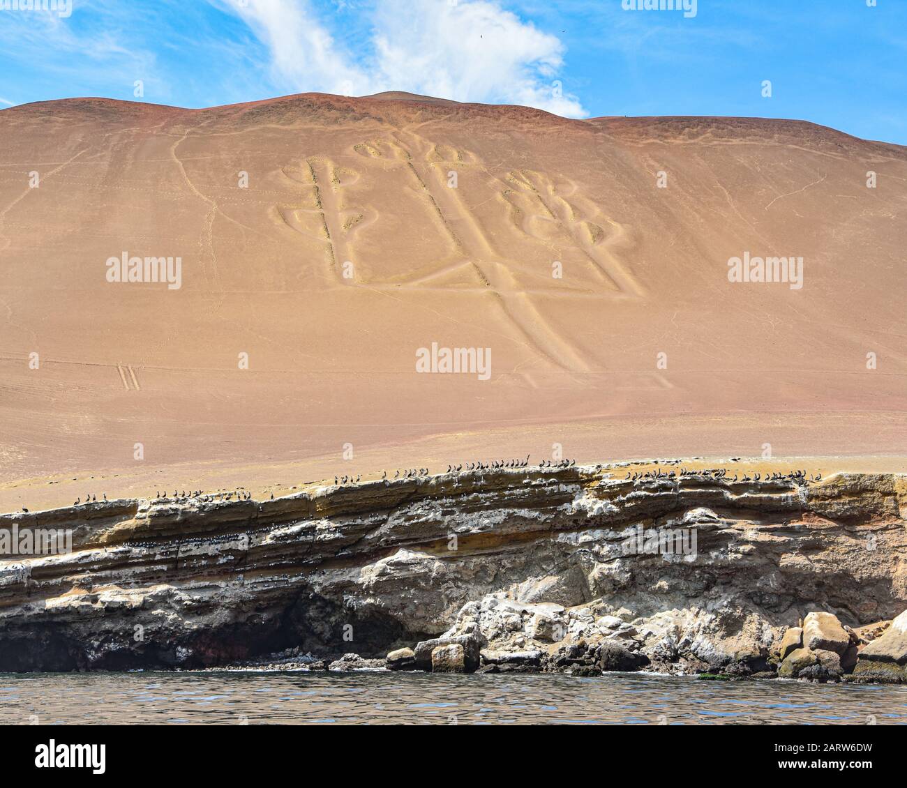 Il candelabro Paracas, chiamato anche Candelabra delle Ande, un ...