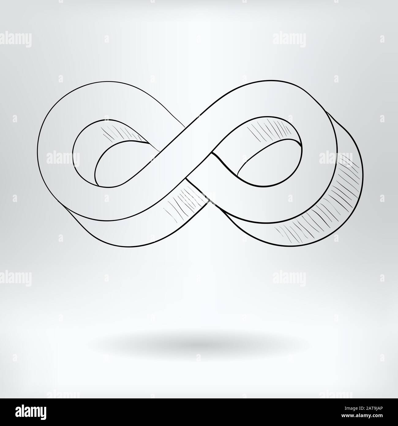 Cartoon simbolo di Infinito - concetto di Infinito Matematico - disegno ...
