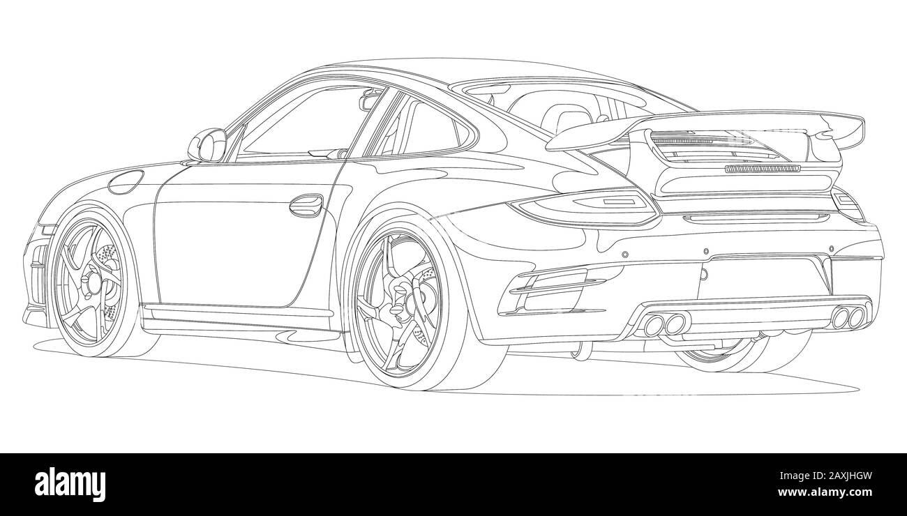Macchine Sportive Da Colorare Disegno Da Colorare Di Auto Da Corsa