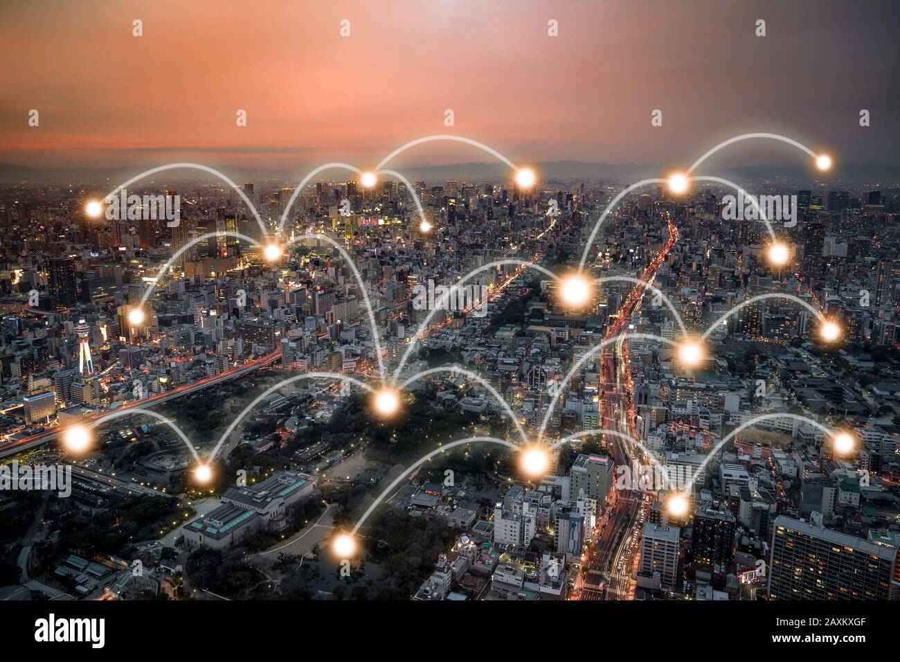 Collegamento E Linea Del Punto Di Collegamento Immagini e Fotos Stock ...