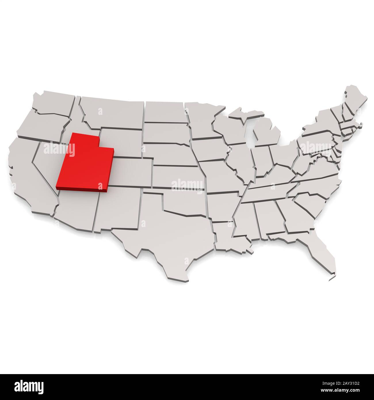 Utah map immagini e fotografie stock ad alta risoluzione - Alamy