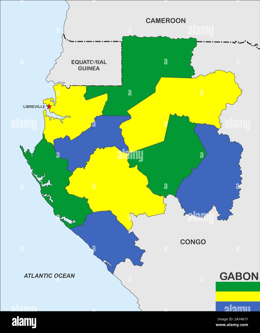 Mappa del gabon del paese immagini e fotografie stock ad alta ...