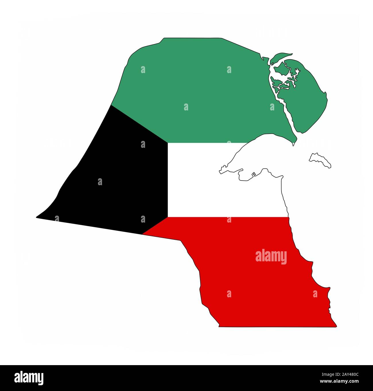 Mappa del paese del kuwait immagini e fotografie stock ad alta ...