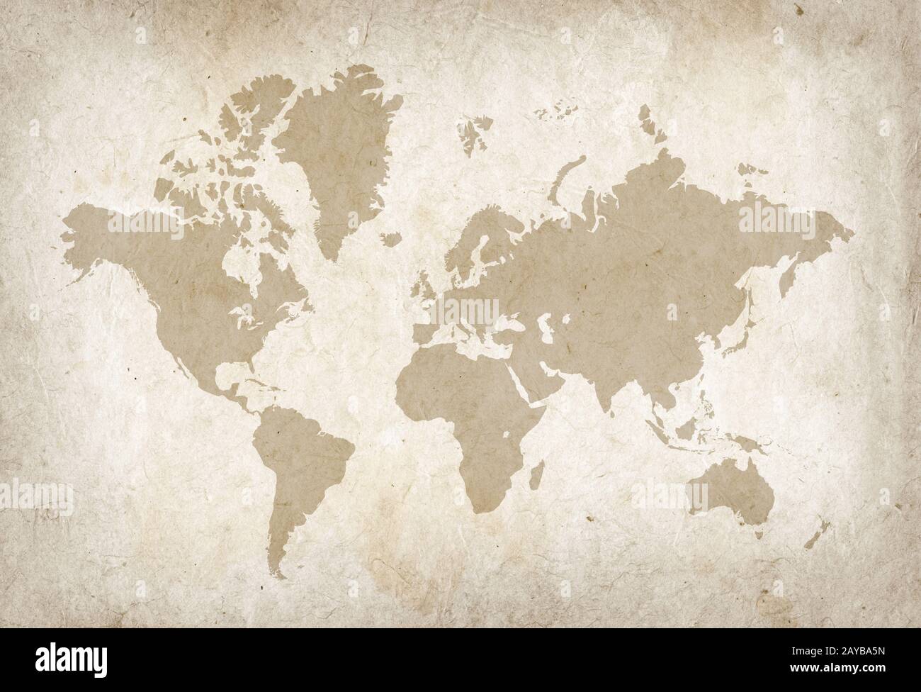 Mappa del mondo d'epoca su carta pergamena vecchia Foto stock - Alamy