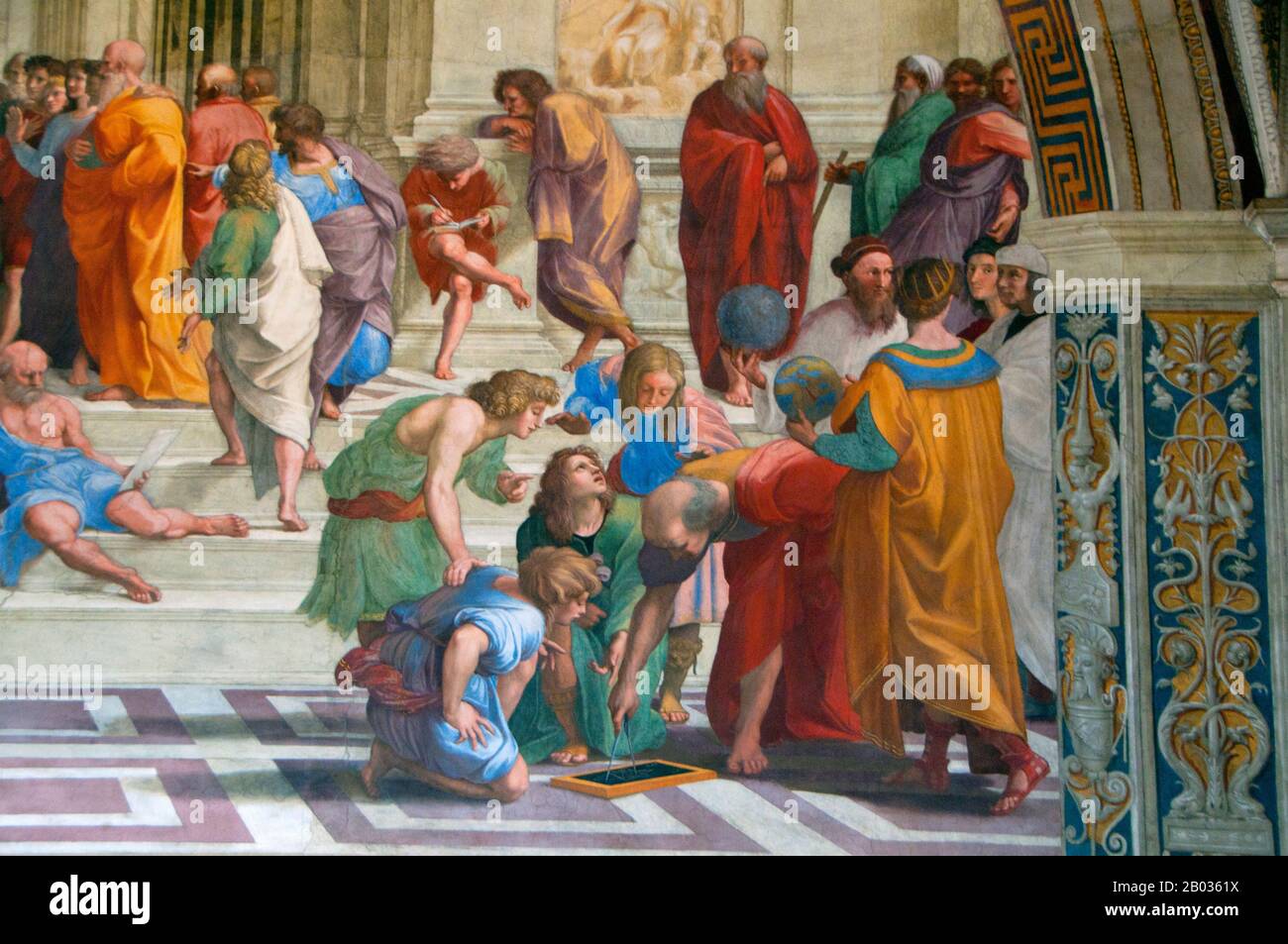 Raffaello scuola di atene aristotele immagini e fotografie stock ad ...