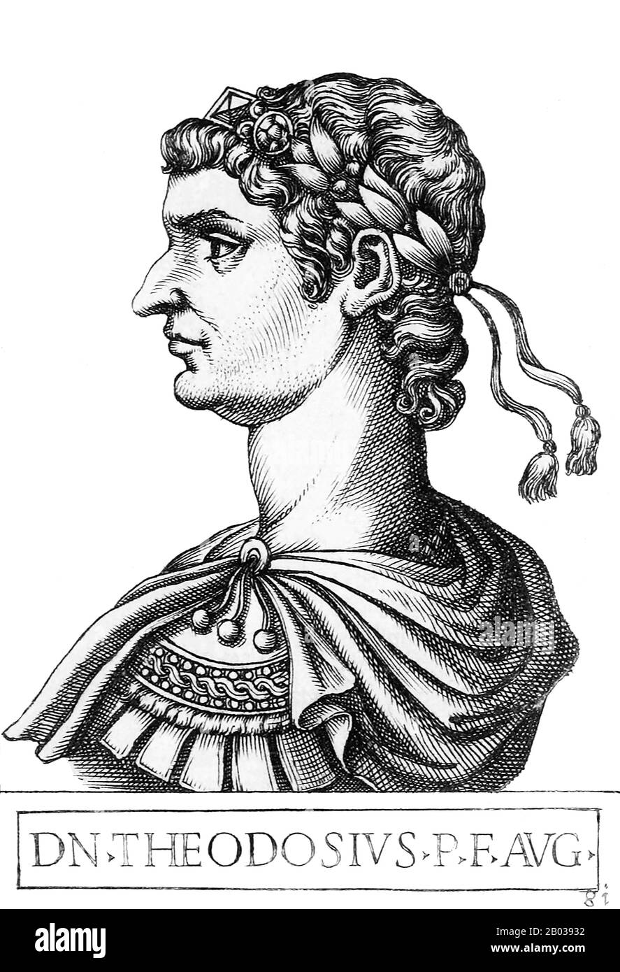 Teodosio i (347-395), conosciuto anche come Teodosio il Grande, è nato ...