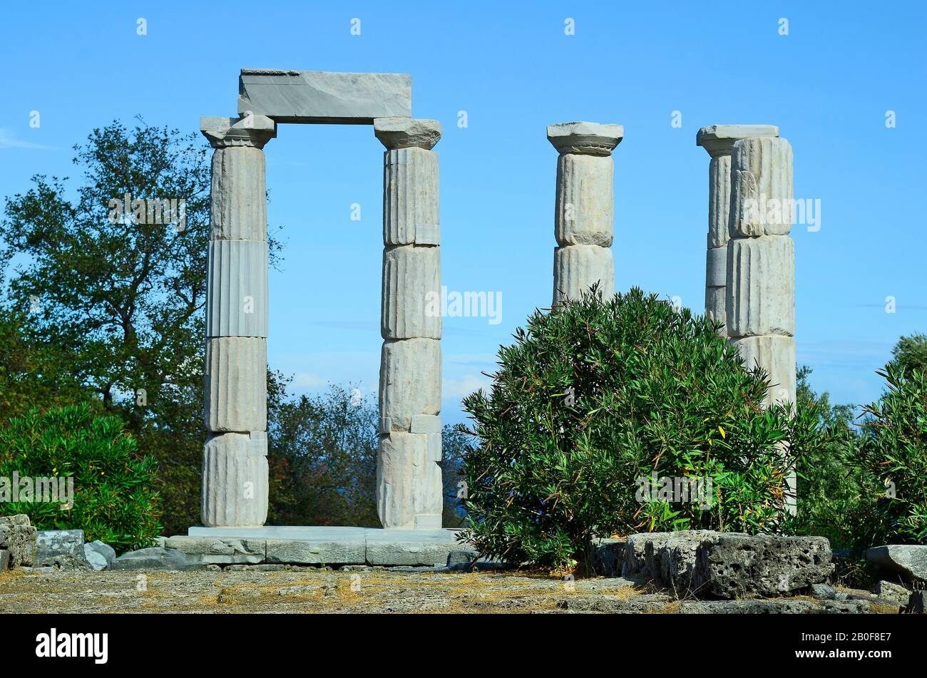 La Grecia, Samotracia, Santuario di la grande divinità Palaeopolis ...