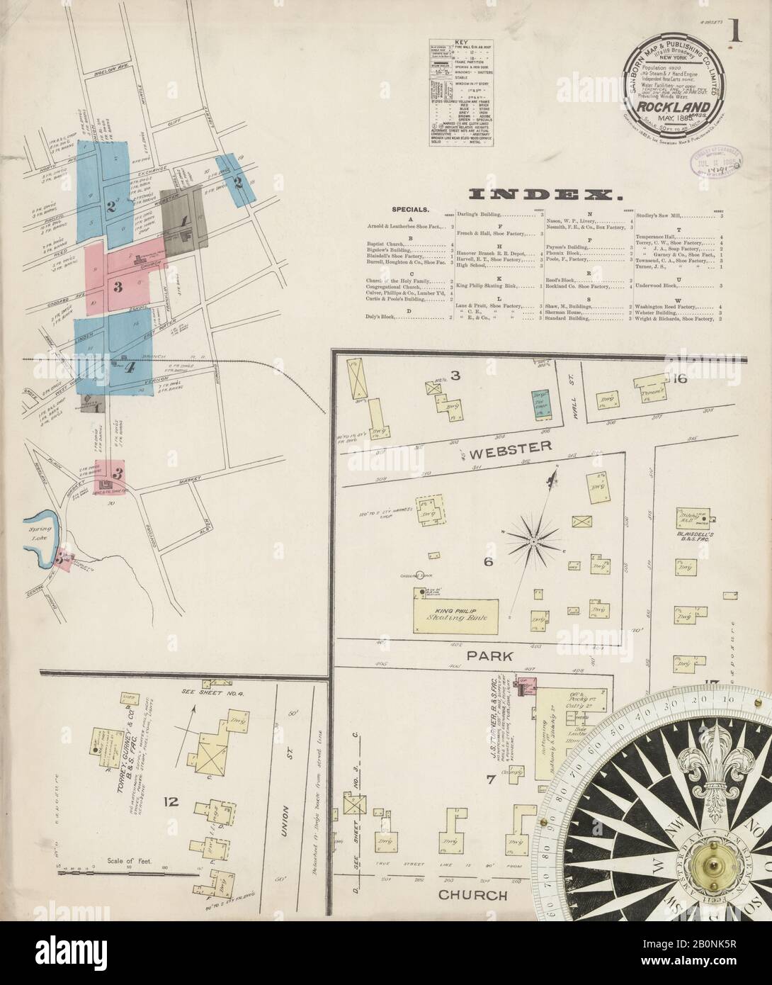 Mappa di rockland massachusetts immagini e fotografie stock ad alta ...