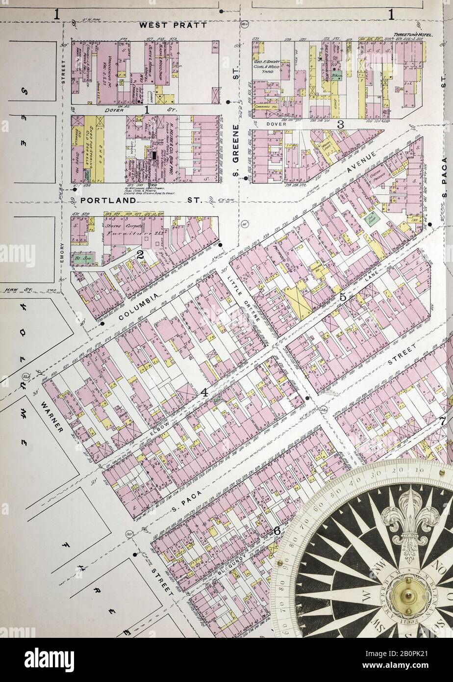 Immagine 32 Della Mappa Sanborn Fire Insurance Da Baltimora, Baltimore ...