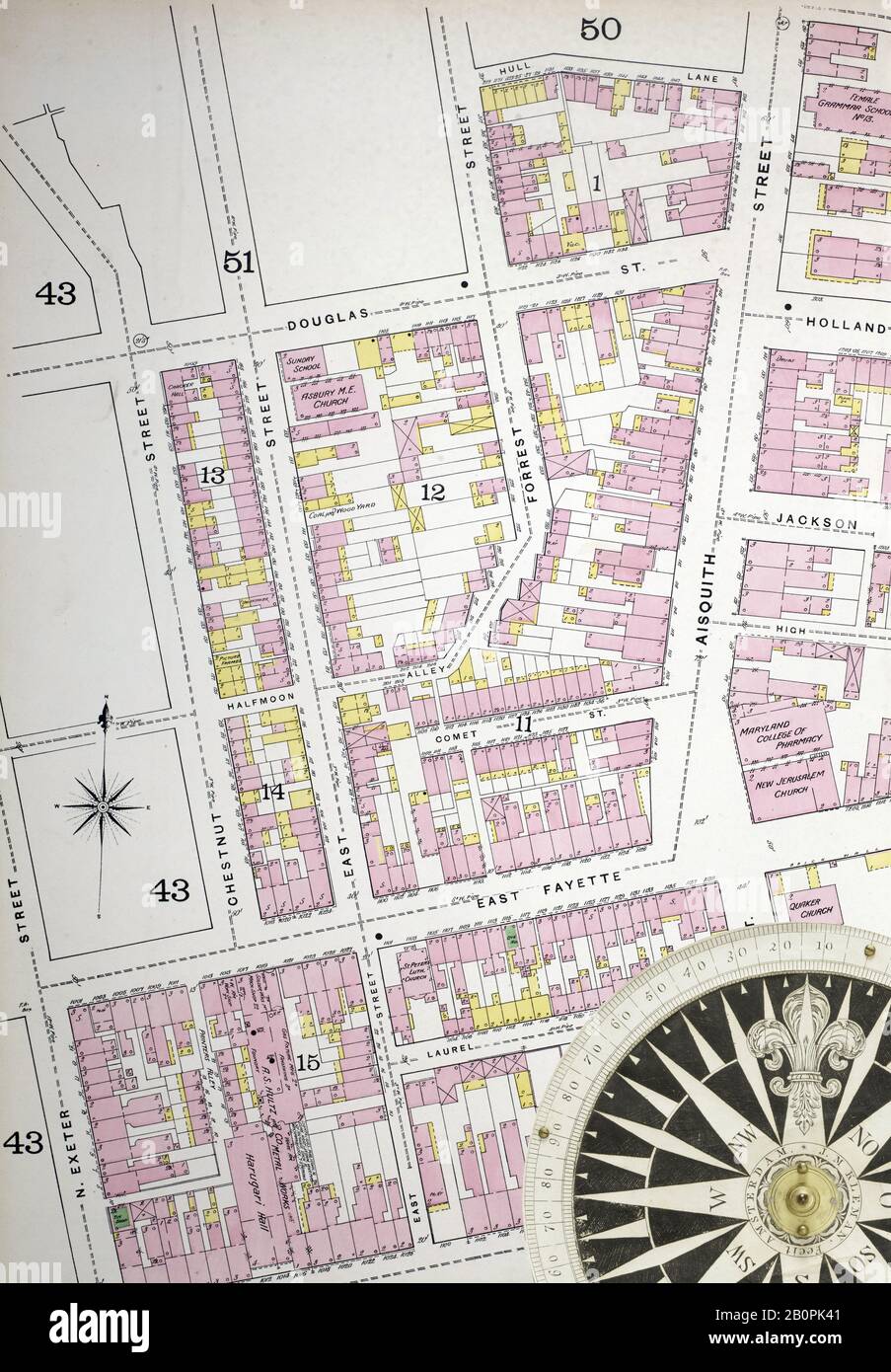 Immagine 15 Della Mappa Sanborn Fire Insurance Da Baltimora, Baltimore ...