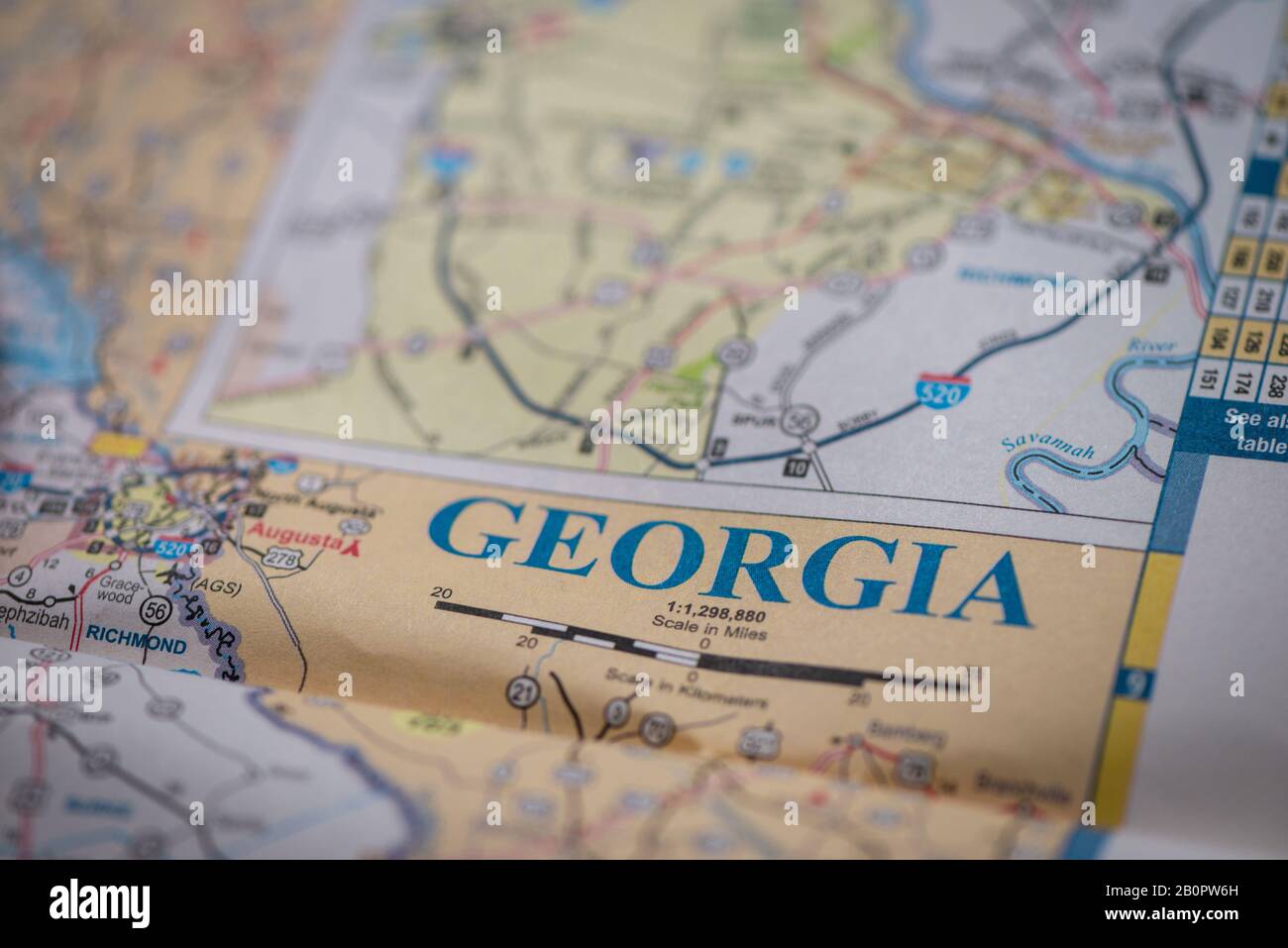 Mappa Di Stato Georgia Immagini e Fotos Stock - Alamy