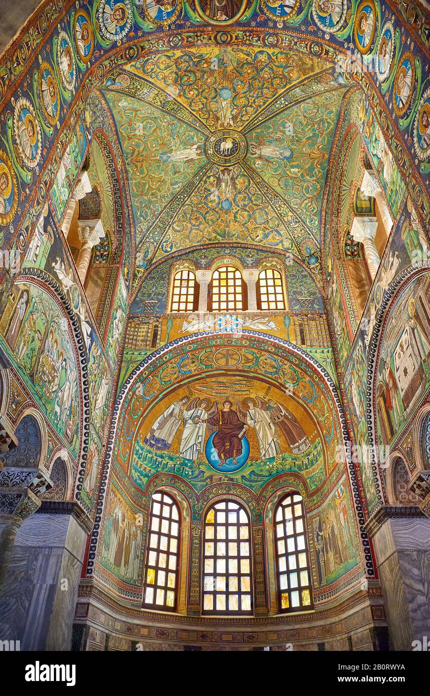Basilica di san vitale ravenna cristiana mosaici d'arte bizantina a immagini e fotografie stock ...