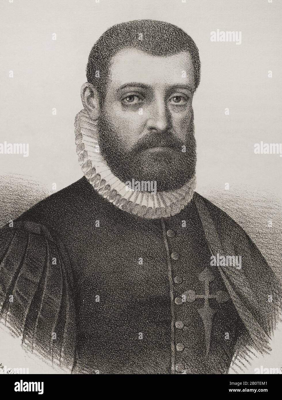 Pedro Menendez de Aviles y Alonso de la Coppa (1519-1574). Spagnolo ...