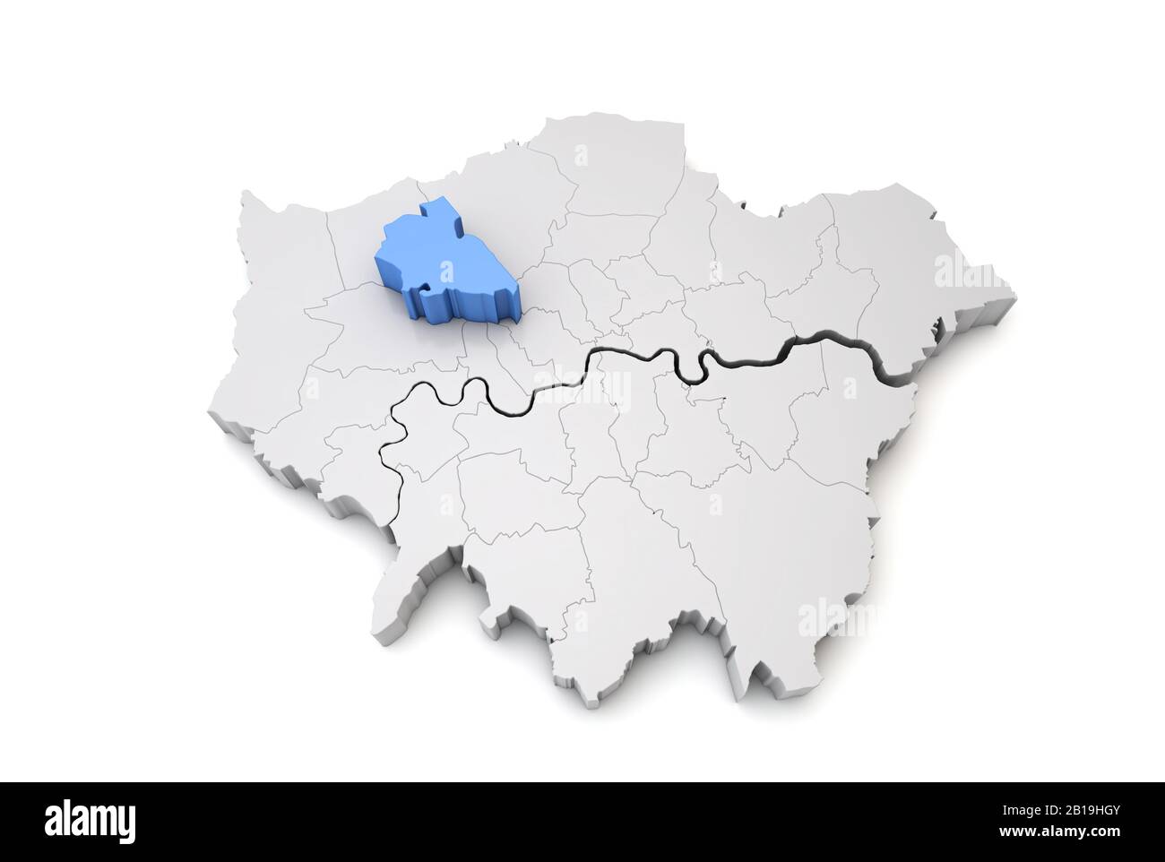 Area map of london brent immagini e fotografie stock ad alta ...