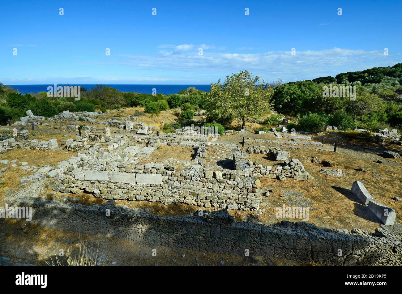 La Grecia, Samotracia, Santuario di la grande divinità Palaeopolis ...