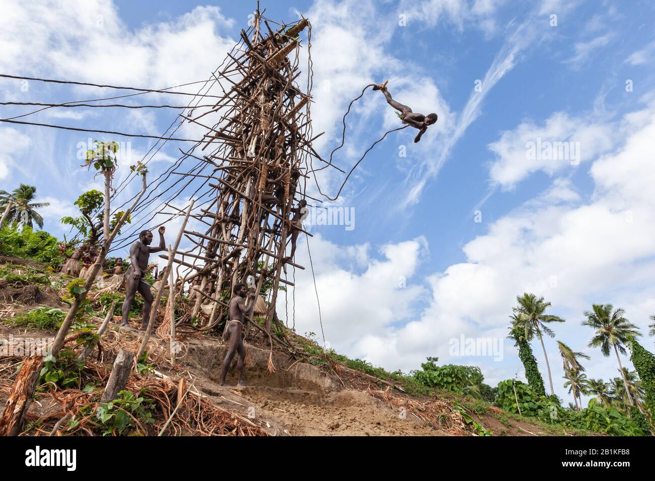 Pentecoste pentercost isola Vanuatu - 2019: Tradizionale Melanesian ...