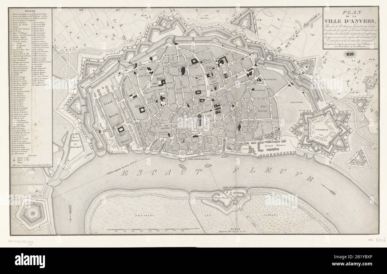 Antica mappa di anversa Immagini e Fotos Stock - Alamy
