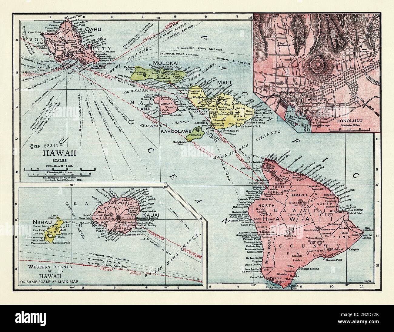 Cartina Hawaii Immagini e Fotos Stock - Alamy