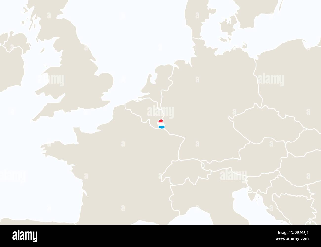 Lussemburgo political map Immagini Vettoriali Stock - Alamy