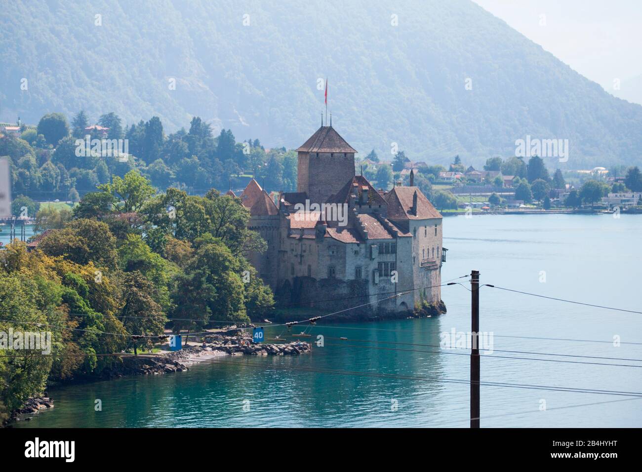 Castello Di Chillon, Chateau De Chillon, Lago Di Ginevra, Veytaux, Vaud ...