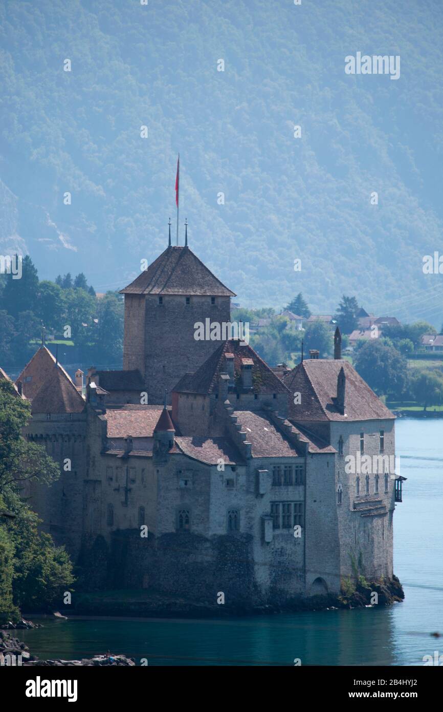Castello Di Chillon, Chateau De Chillon, Lago Di Ginevra, Veytaux, Vaud ...