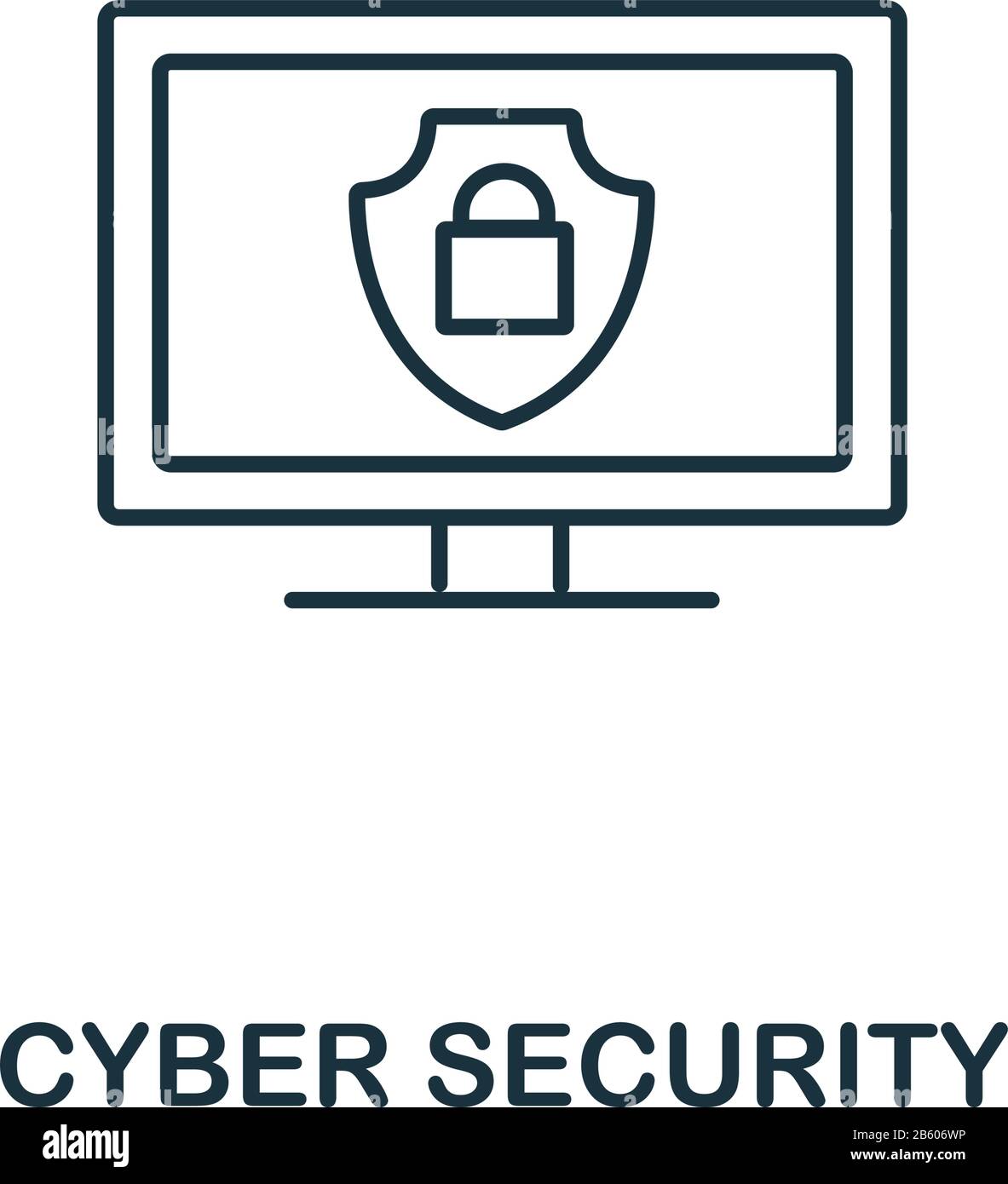 Icona Cyber Security. Simbolo di sicurezza informatica elemento di ...