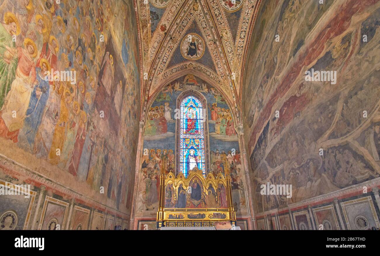 FIRENZE CHIESA DI SANTA MARIA NOVELLA AFFRESCO O DIPINTI SULLE PARETI ...